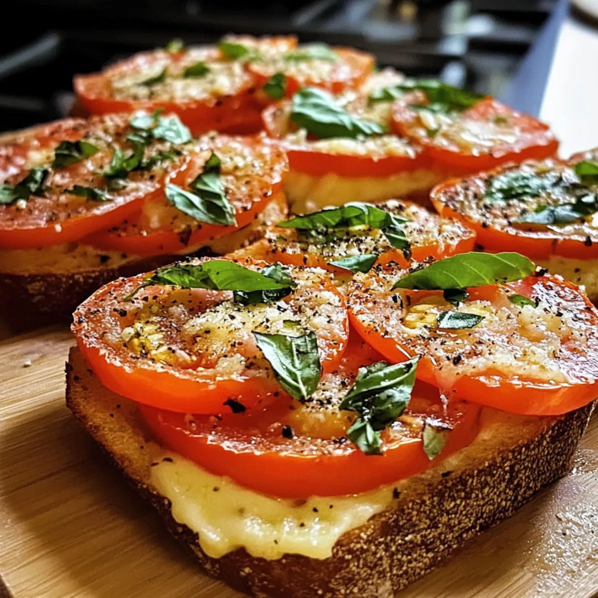 Mediterranean Tomato Basil Garlic Bread