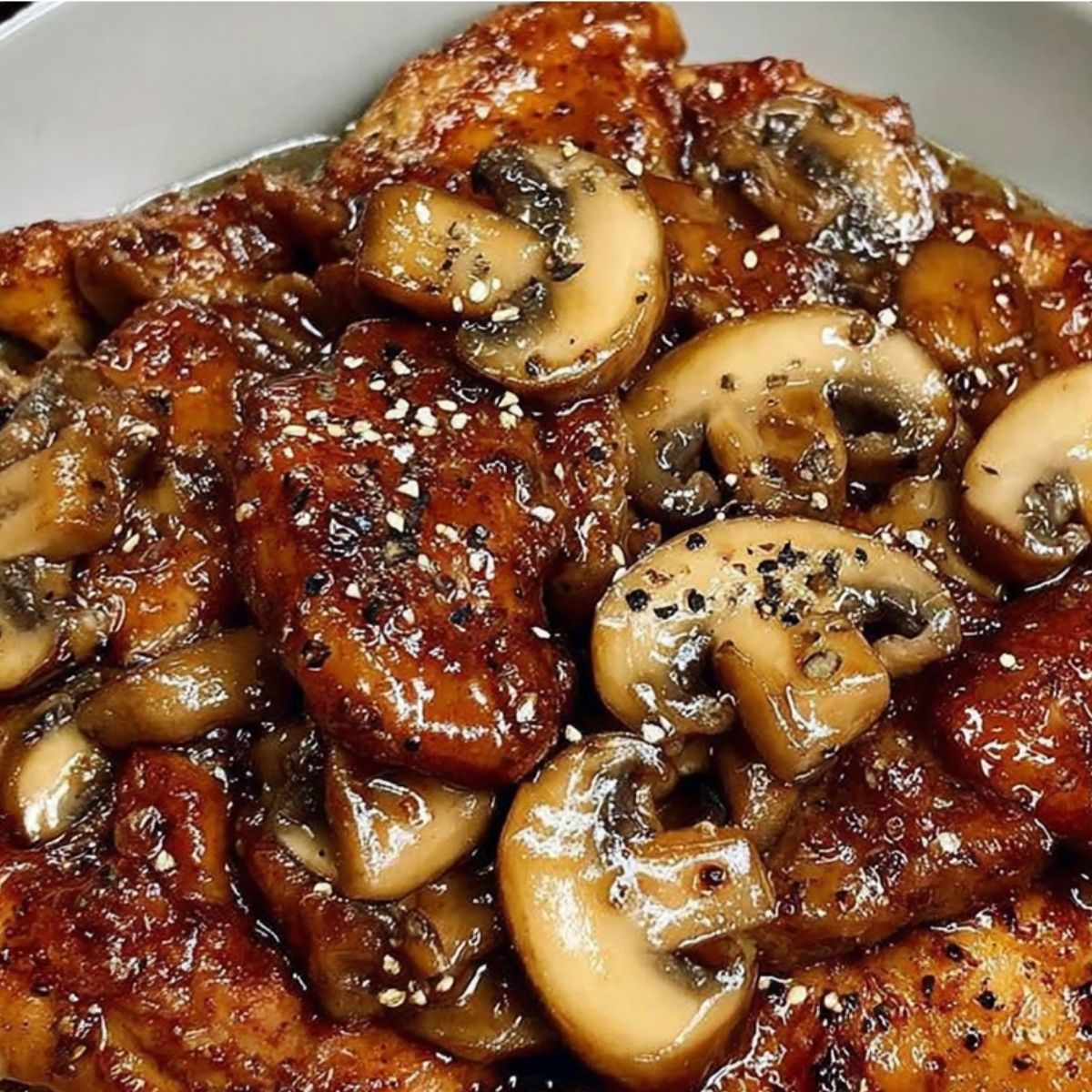 The Ultimate Black Pepper Chicken with Mushrooms