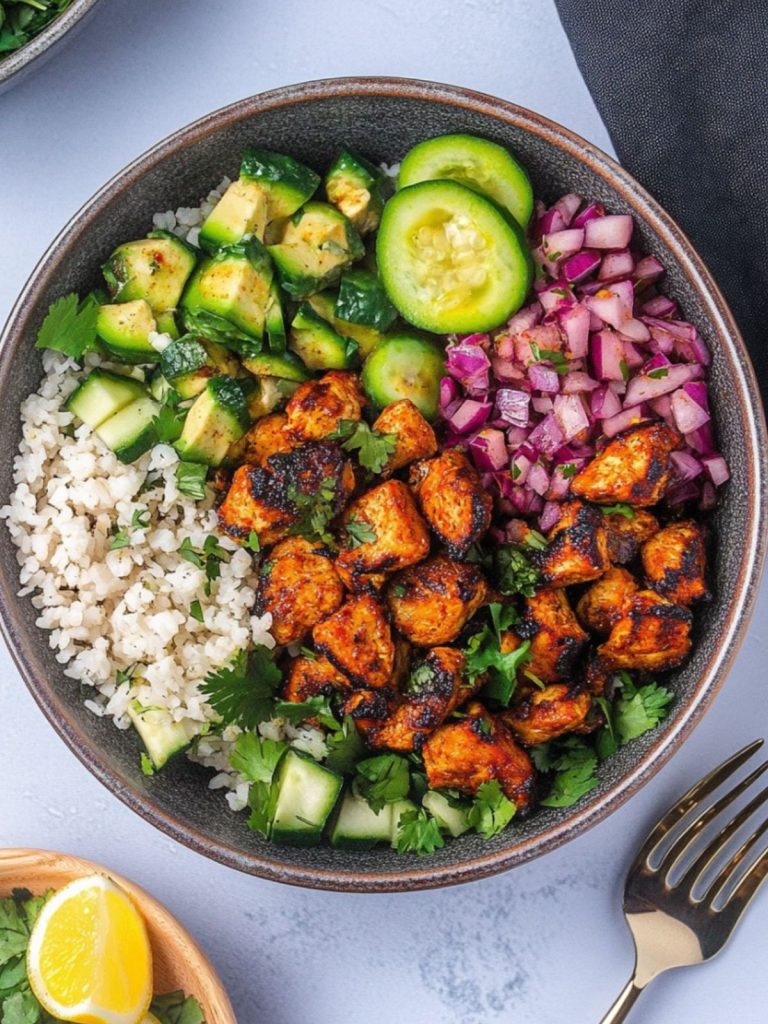 Honey Harissa Chicken Bowls