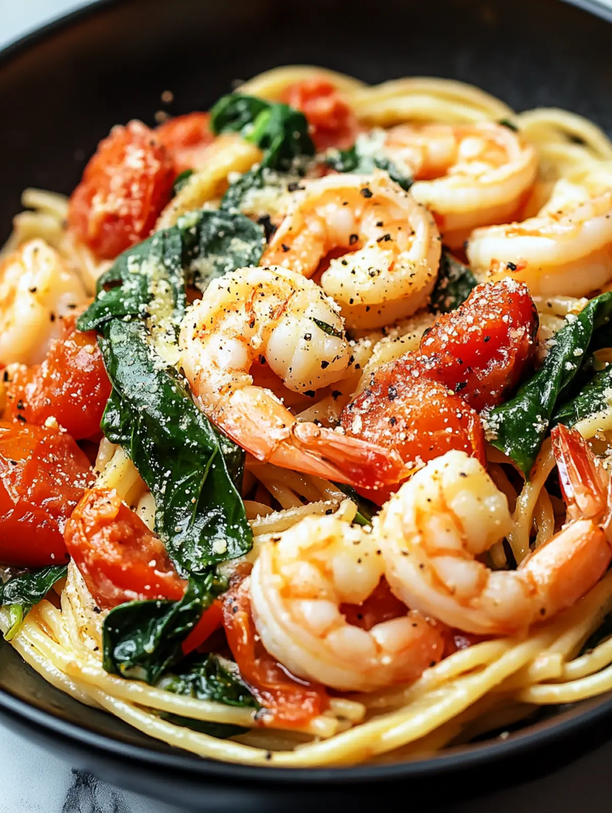 Vibrant Tomato Spinach Shrimp Pasta: A Fresh Weeknight Delight