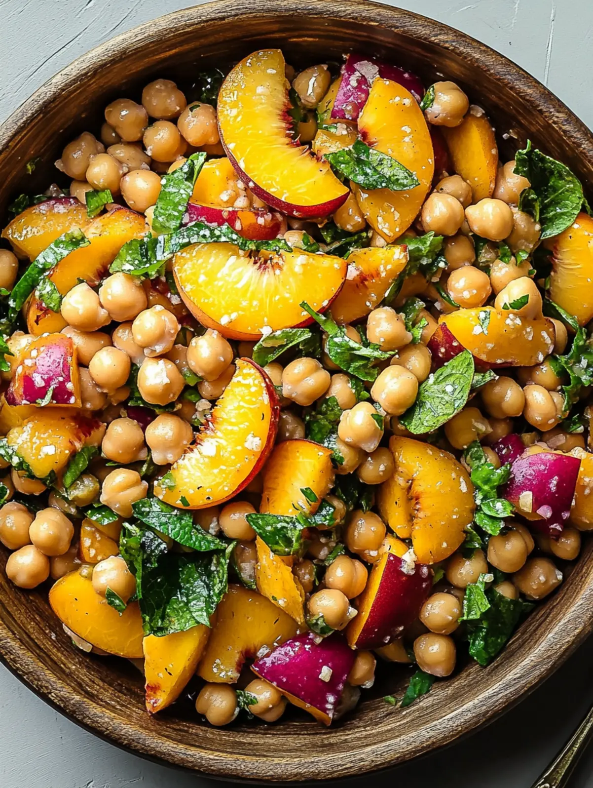 Hearty Red Pepper Salad with Crispy Roasted Chickpeas