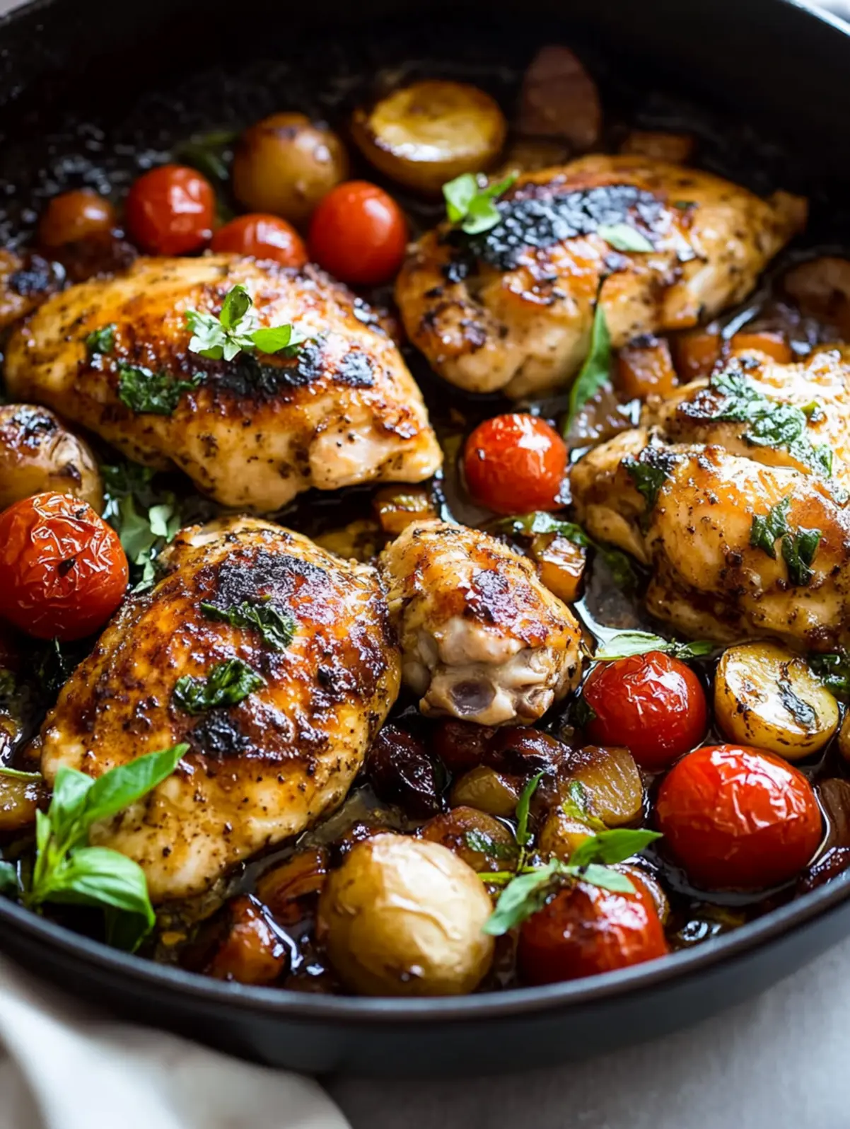 Mouthwatering One Pan Balsamic Chicken for Busy Weeknights