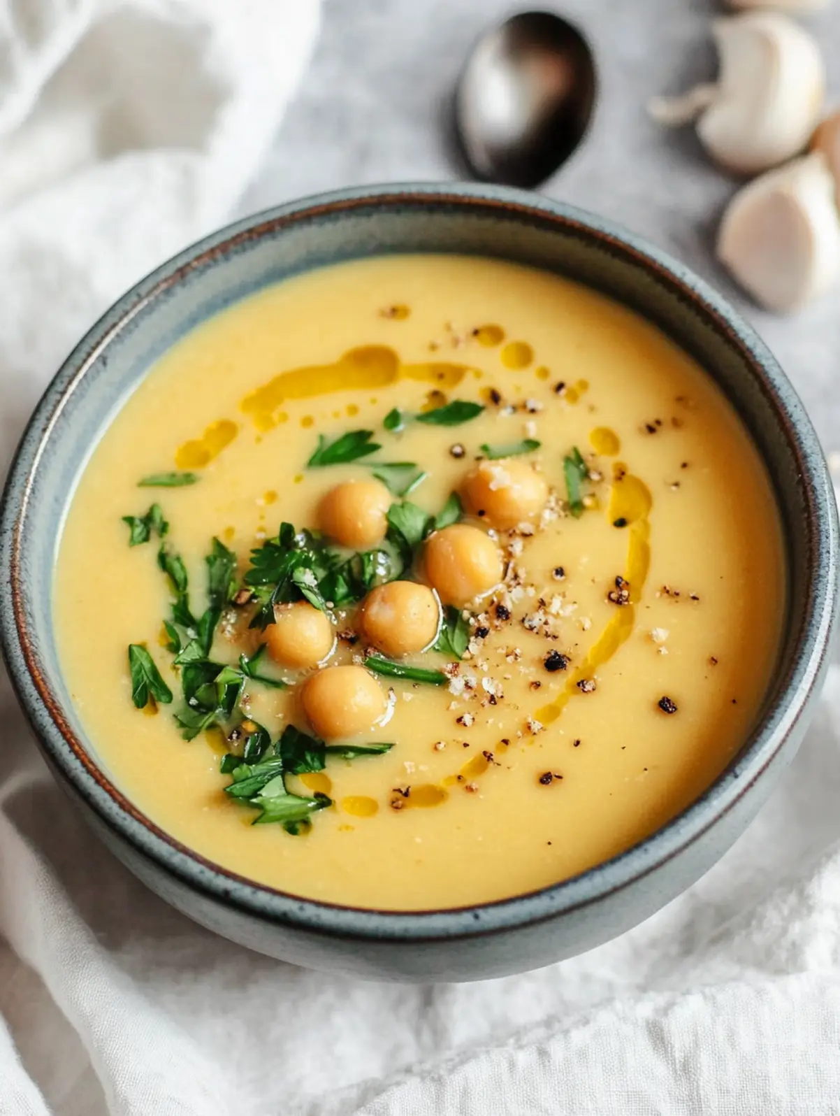 The Ultimate Creamy Garlic Chickpea Soup for Cozy Nights