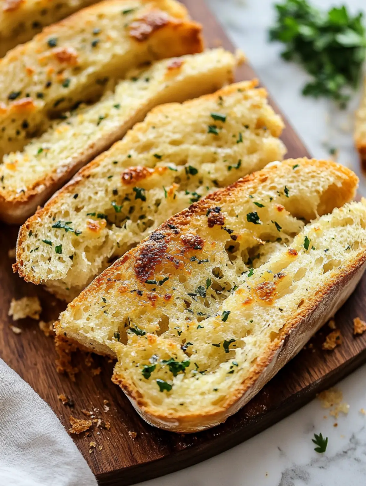 Better-Than-Restaurant Garlic Bread with Fresh Herb Butter