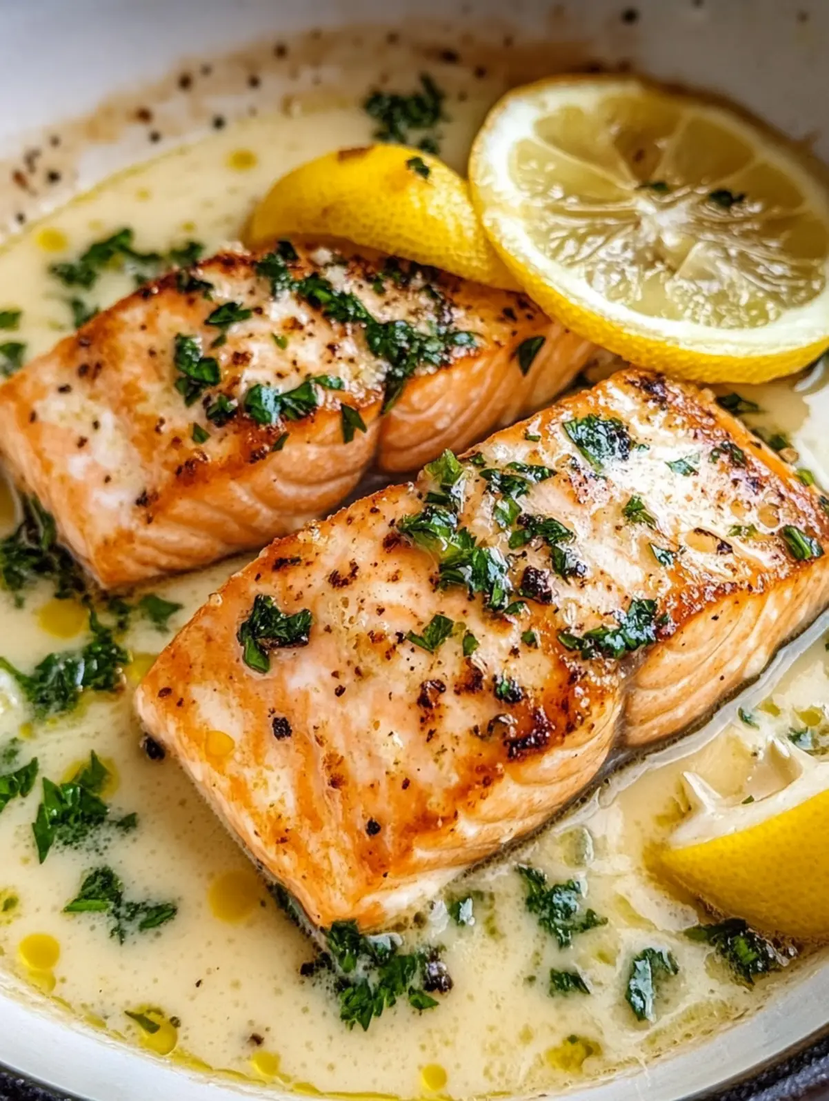 Effortless Sheet Pan Salmon With Lemon Sauce