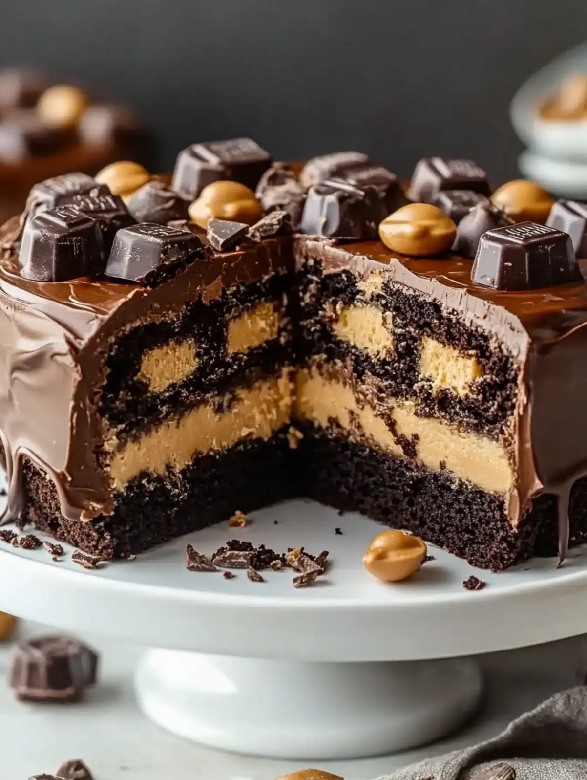 Ultimate Reese's Peanut Butter Earthquake Cake - Sweet Home Cook